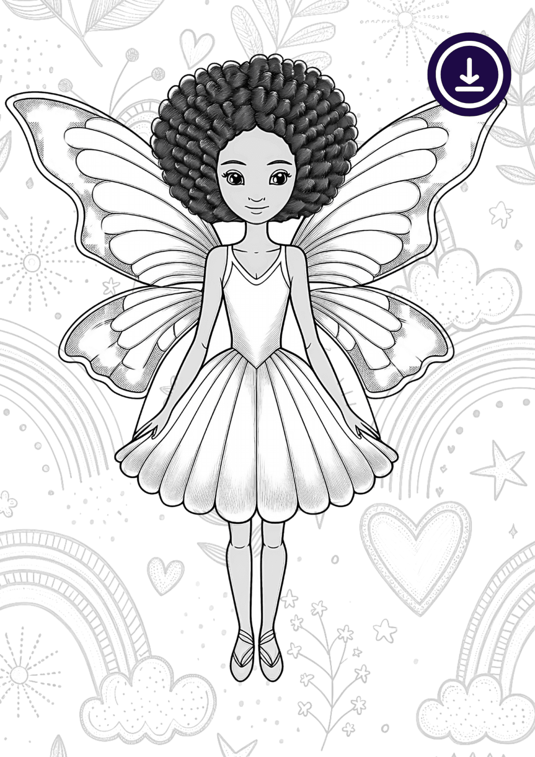 Free Printable Fairy Images to Color | Poppet