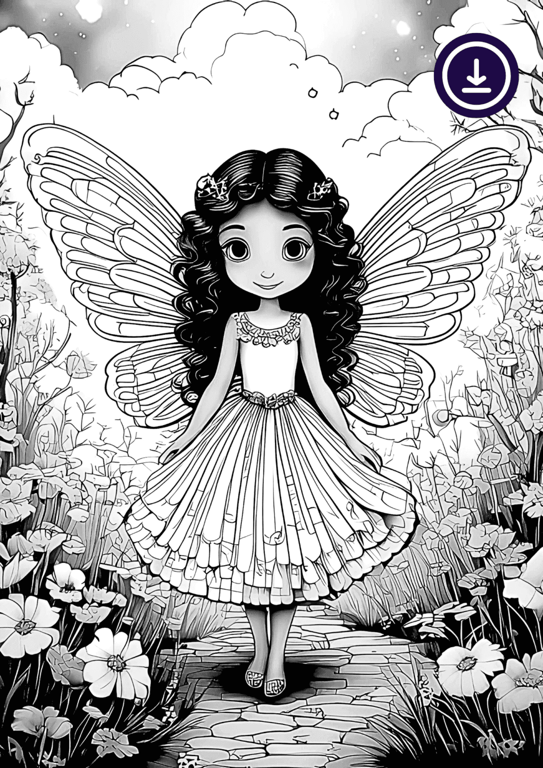 Free Printable Fairy Images to Color | Poppet
