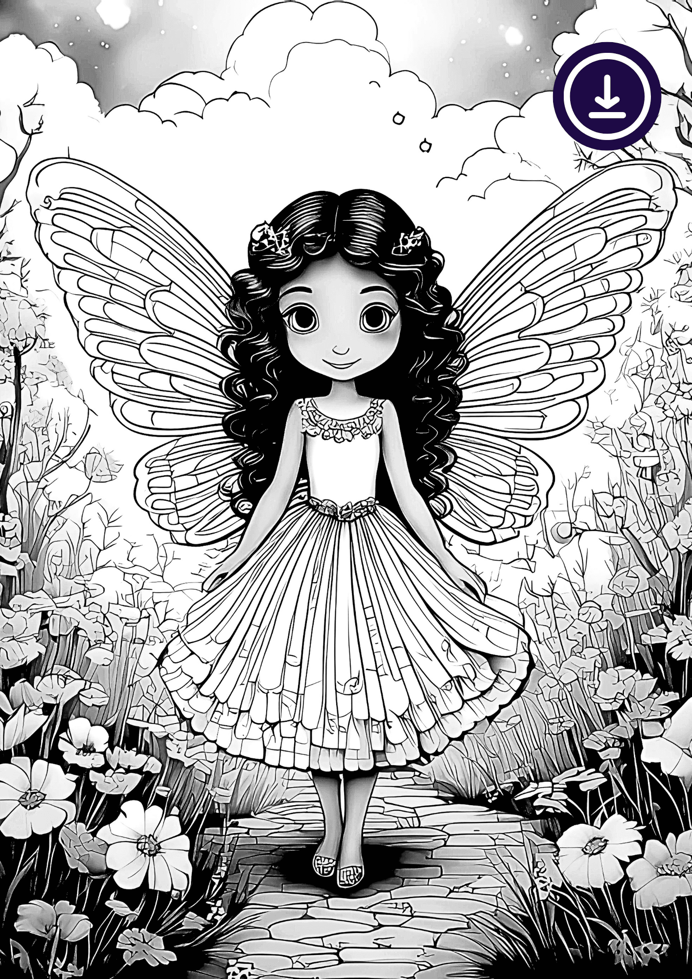 Free Printable Fairy Images to Color | Poppet