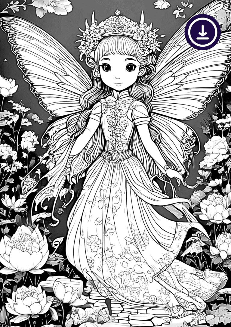 Free Printable Fairy Images to Color | Poppet
