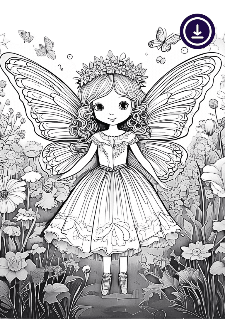 Free Printable Fairy Images to Color | Poppet