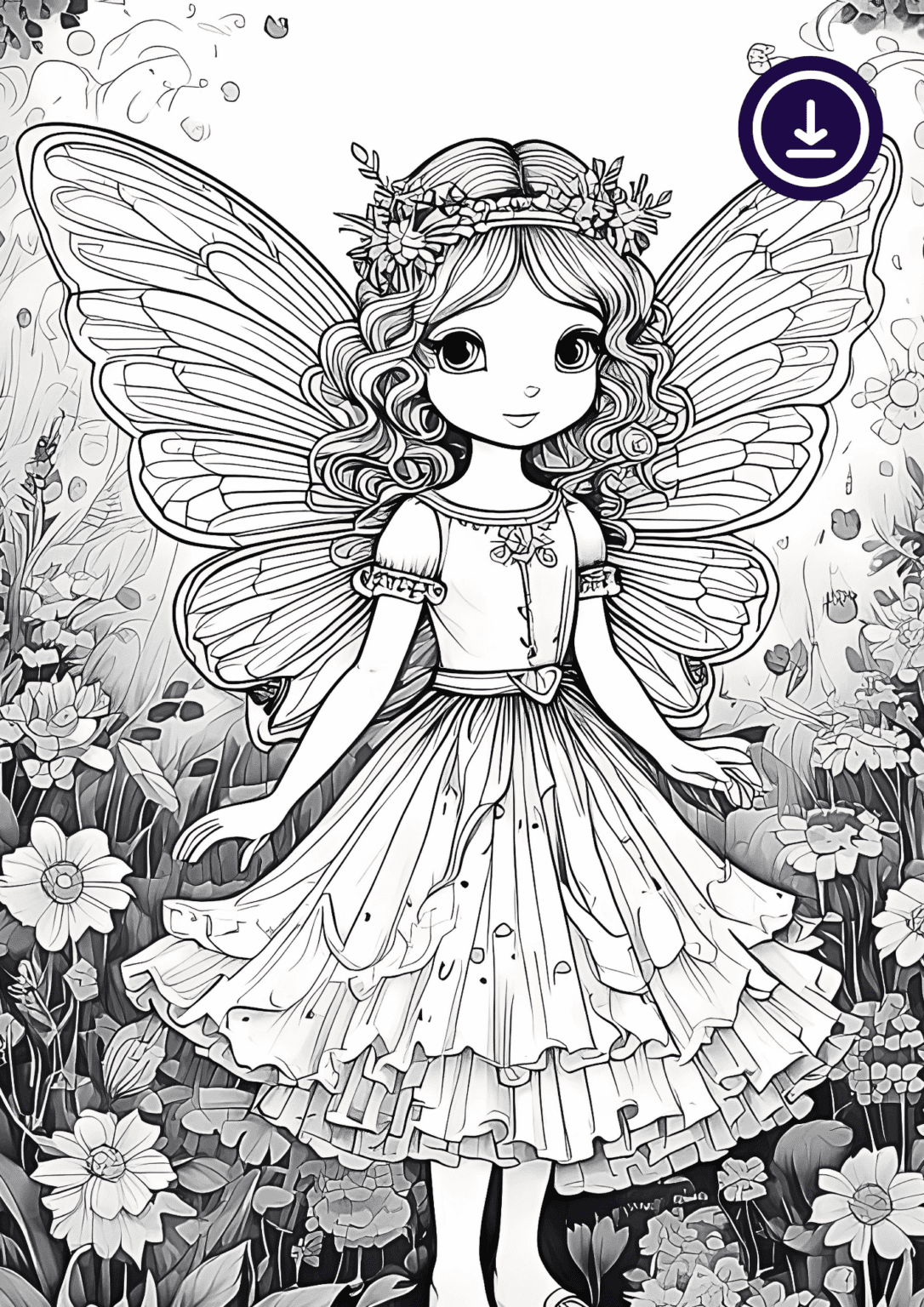 Free Printable Fairy Images to Color | Poppet