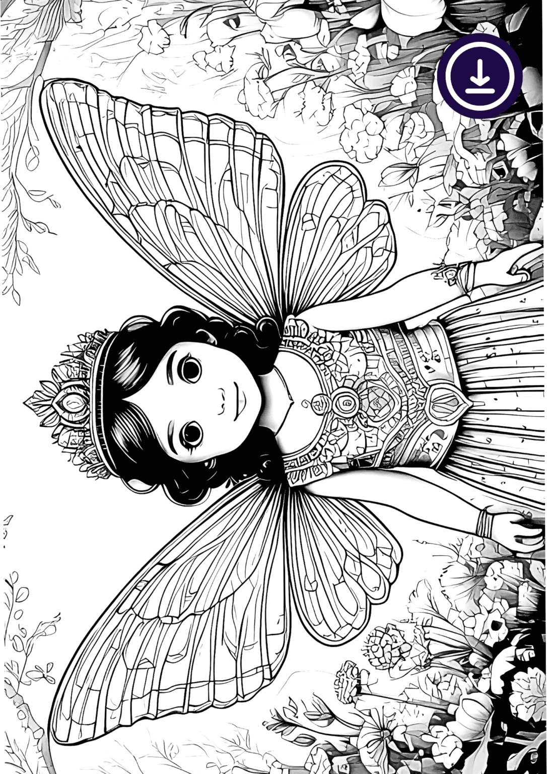 Free Printable Fairy Images to Color | Poppet