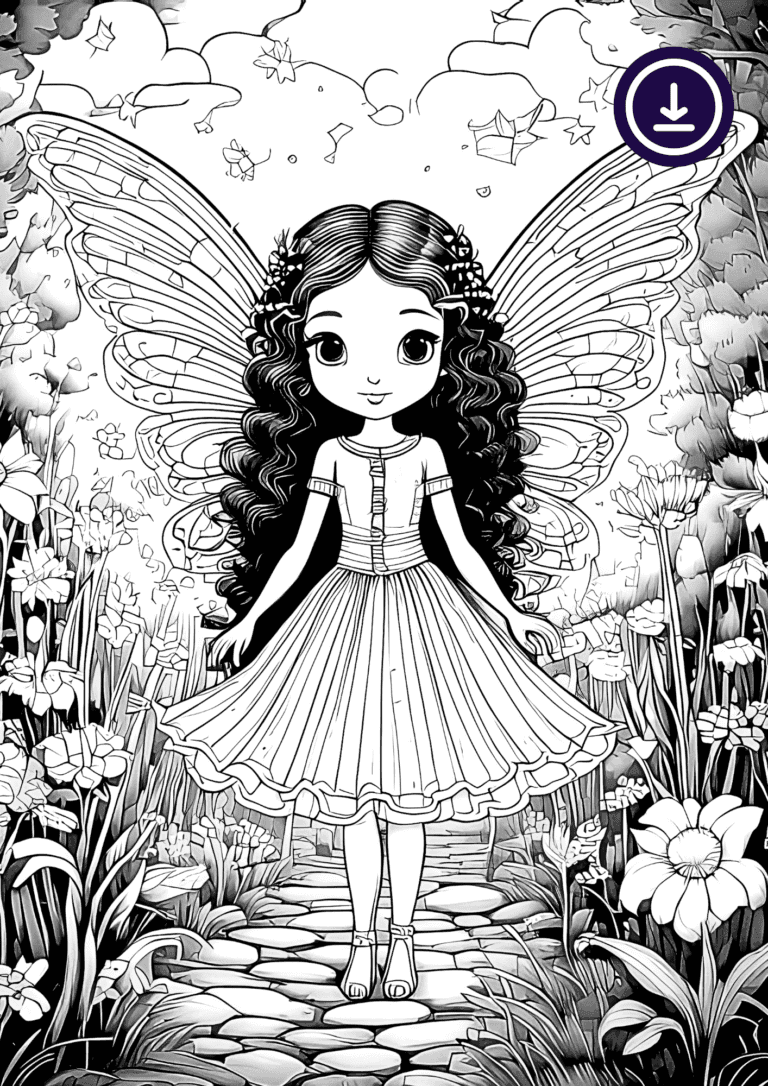 Free Printable Fairy Images to Color | Poppet
